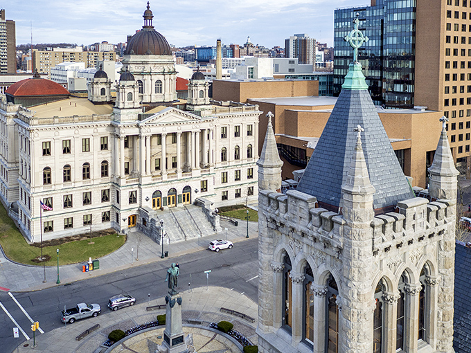 Syracuse's downtown blend of old and new creates a perfect harmony, like a well-aged wine meeting fresh bread.