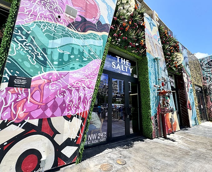 Street art meets sweet art at The Salty Donut, where Miami's vibrant culture is reflected in both the walls and the pastries.