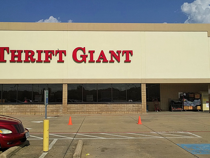 Thrift Giant lives up to its name with a storefront that stretches toward the horizon. Size matters when hunting for deals!
