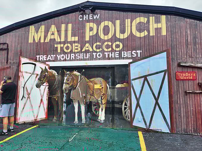 Traders World's interior feels like stepping onto a movie set&mdash;complete with vintage lampposts and a red carpet for bargain royalty.