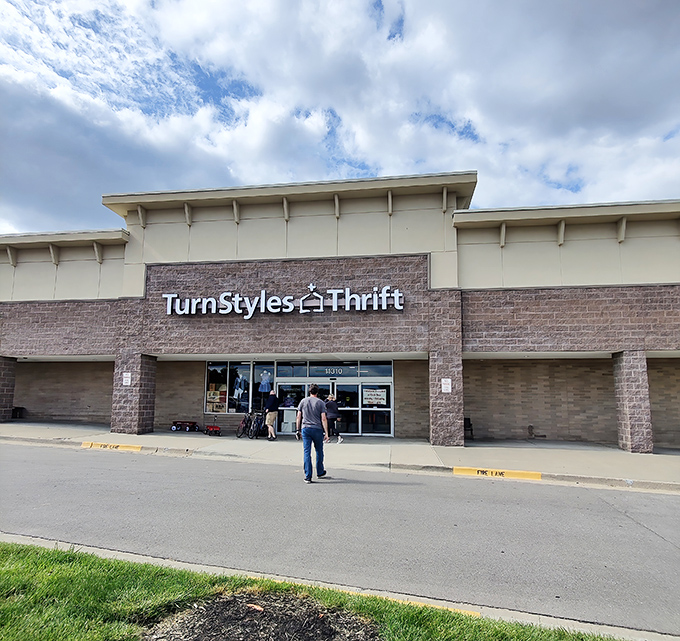 TurnStyles Thrift looks more like a boutique than a bargain spot. Don't let the fancy facade fool you&mdash;deals await inside!