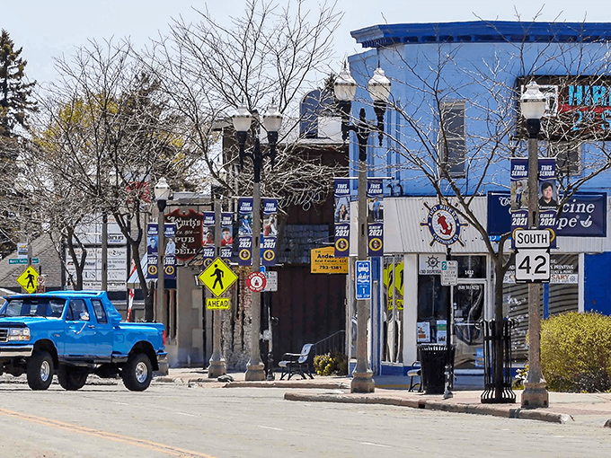 Two Rivers' tidy main street feels like stepping into a Norman Rockwell painting &ndash; complete with American flag and blue skies.