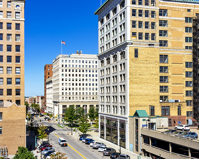 This aerial view captures Youngstown's determination to write new chapters while honoring its industrial heritage.