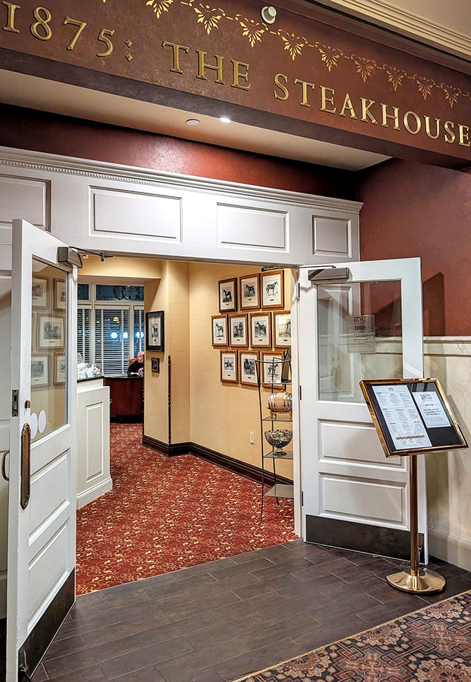 Step through these elegant doors and travel back to a time when dinner was an event and nobody dared wear flip-flops to a steakhouse.