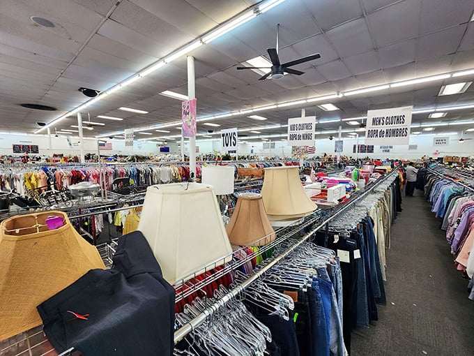 Neatly organized departments make this Hollywood thrift store feel more like a department store adventure.