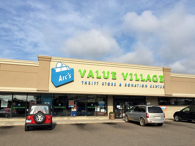 Arc's cheerful sign is like a beacon for bargain seekers. This thrift paradise supports a wonderful cause!