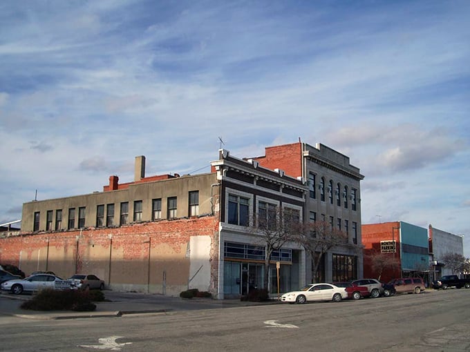 The warm red brick of downtown Bartlesville glows in the afternoon light. History never looked so inviting!