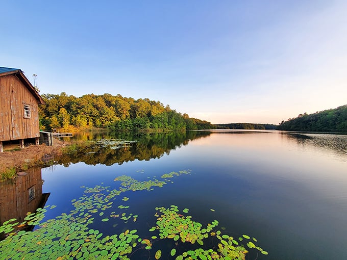 The kind of view that makes you forget to check your phone. Big Hill Pond's peaceful waters reflect a simpler way of life.