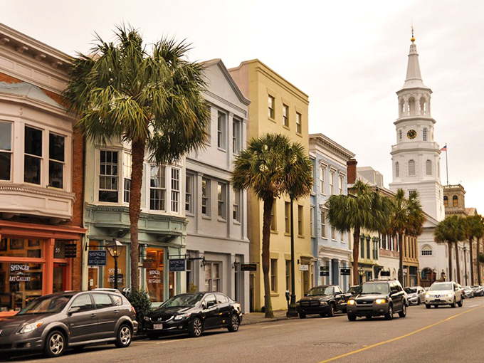 The steeple of St. Michael's Church watches over Charleston's colorful historic district, a feast for the eyes that costs nothing.