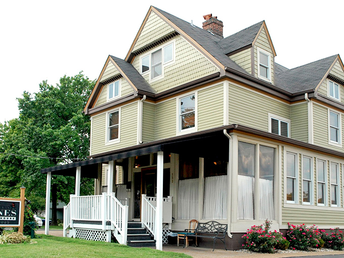 Rosebud! Not the sled from the movies, but what you'll whisper after tasting the steaks inside this gorgeous green Victorian house.