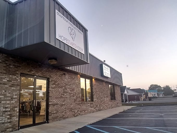 The Hope Harbor sign promises more than just shopping&mdash;it's where your purchases power community transformation.