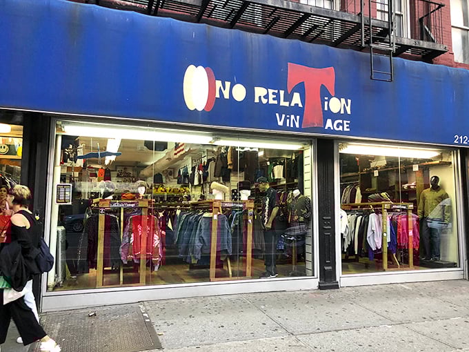 Inside this time capsule, decades collide on crowded racks where polyester and denim compete for your attention.