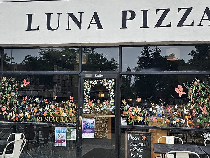 Luna Pizza: Those colorful window paintings hint at the creativity inside, where simple ingredients transform into extraordinary pies.