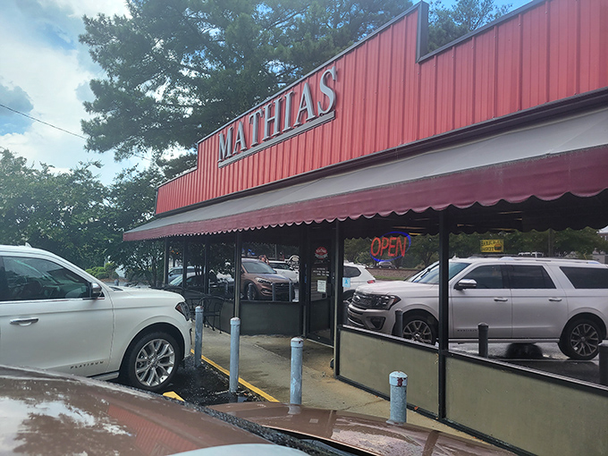 The red awning beckons like an old friend&mdash;Mathias knows that great sandwiches don't need fancy surroundings to shine.