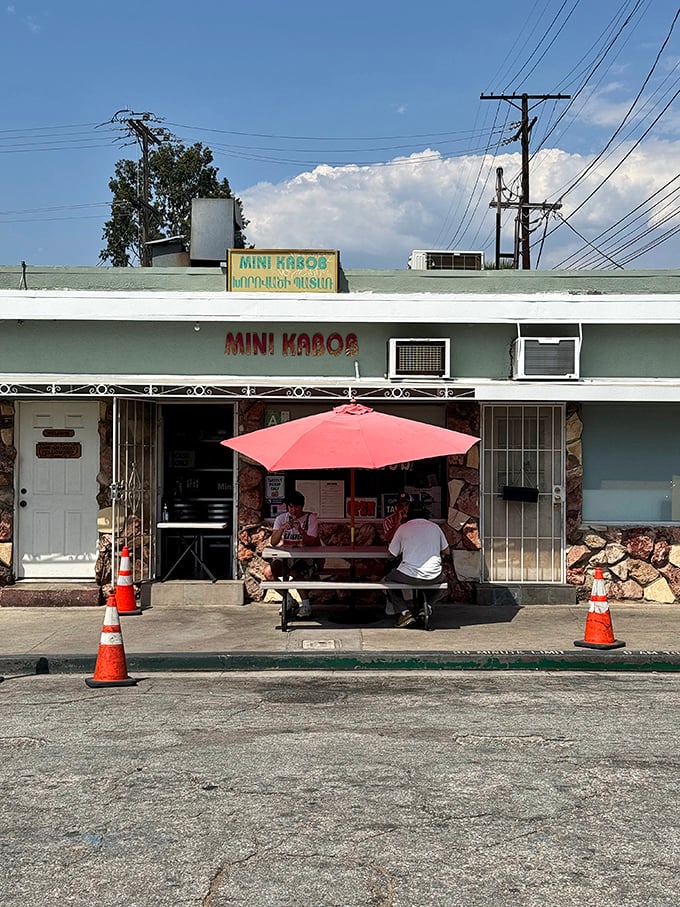 The humble exterior masks a grilling operation that would make your backyard barbecue weep with envy. 