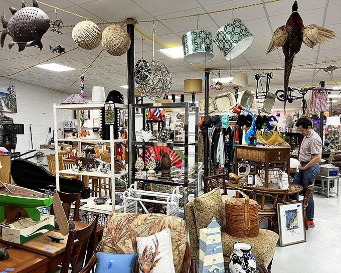 Treasures hang from the ceiling like a museum of everyday curiosities &ndash; each with a story waiting to be continued.