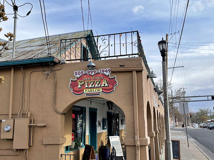 Pizza with a side of Old Town charm. The kind of place where the building has as much character as the food inside.