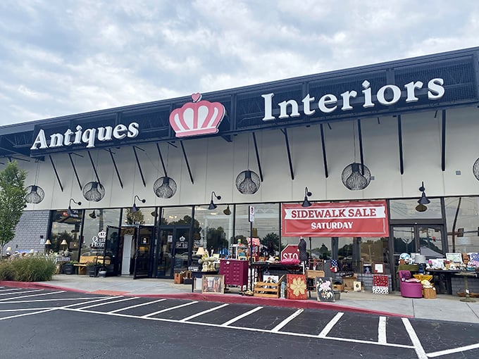 During their sidewalk sales, even the parking lot becomes an adventure zone where one person's "too much" becomes another's "perfect find."