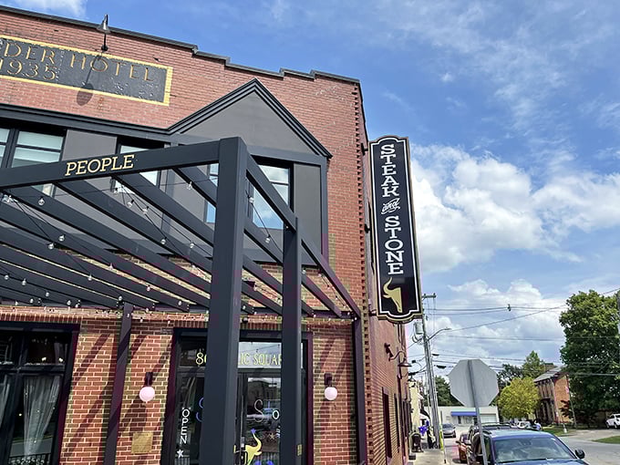 Modern meets marvelous - where your steak arrives sizzling like a Motown hit on volcanic rock. 