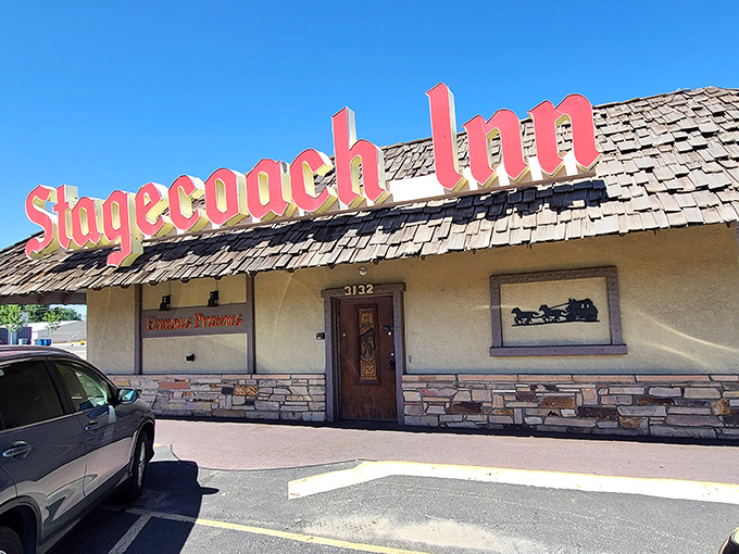 This classic roadhouse exterior promises the kind of comfort food that built America's dining traditions.