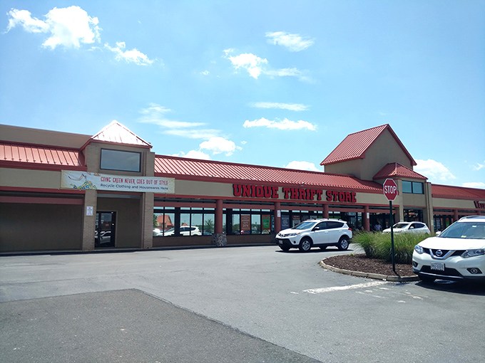 The expansive interior of Unique stretches toward the horizon. A sea of secondhand possibilities where yesterday's castoffs become tomorrow's treasures.