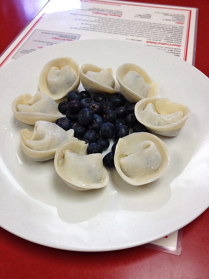 These aren't your average pierogies&mdash;they're little pockets of joy arranged like a flower, with blueberries standing in as nature's perfect centerpiece.