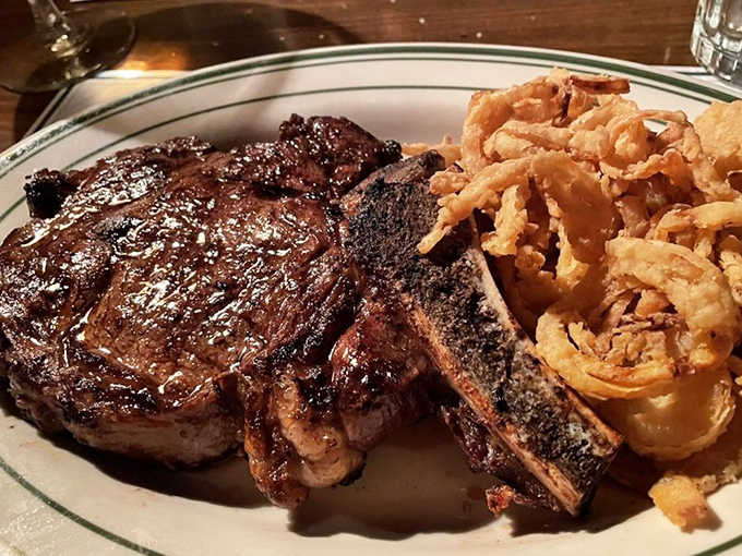 This bone-in rib eye isn't just dinner&mdash;it's a primal experience that would make Fred Flintstone weep with joy.