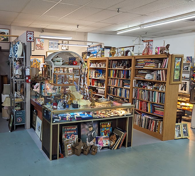 Literary treasures and pop culture memorabilia await the curious browser. That vintage James Bond poster might just be your next conversation starter.