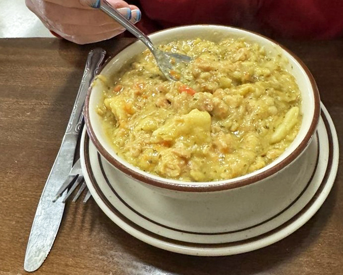 Behold the legendary chicken pot pie&mdash;not the crimped-edge pastry you might expect, but a soul-warming stew with hand-rolled dough squares that would make your grandmother jealous.
