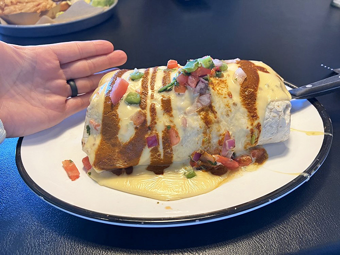 This breakfast burrito isn't just big&mdash;it's Nebraska big. The kind of meal that makes you wonder if you'll need dinner... or lunch tomorrow.