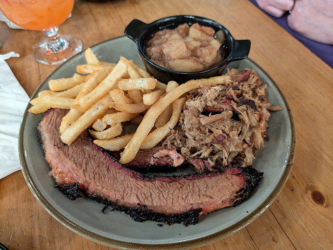 Behold the holy grail of barbecue&mdash;brisket with that perfect pink smoke ring and pulled pork that practically melts before your eyes. 