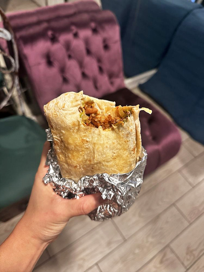Not all heroes wear capes, but this burrito wears foil &ndash; a handheld masterpiece ready to transport you to flavor country with one satisfying bite.