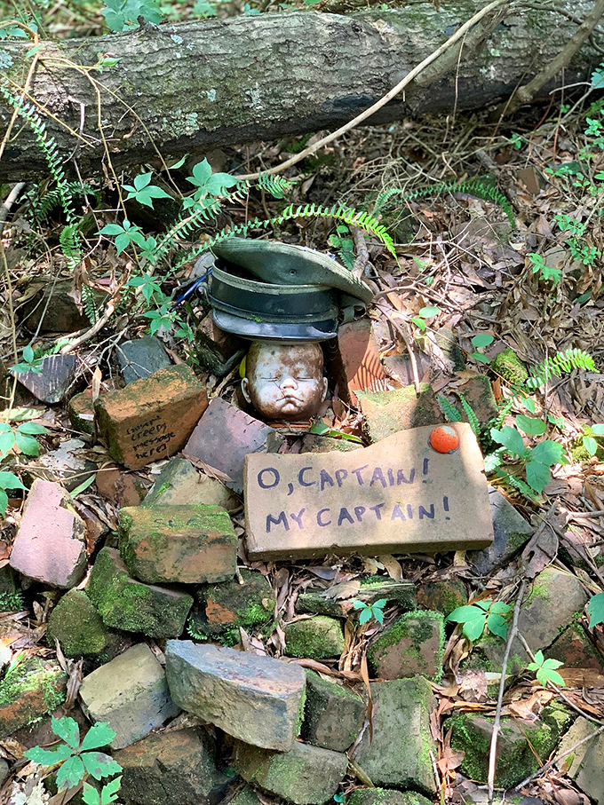 "O Captain! My Captain!" This nautical-themed installation proves one person's trash becomes another's poetic statement.