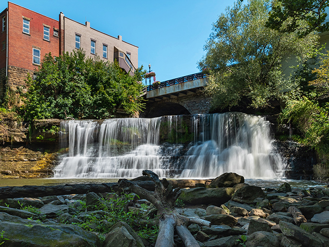 Nature's own masterpiece &ndash; the waterfall that gave this town its name cascades with hypnotic power, proving Mother Nature remains the ultimate showoff.