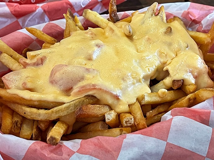 Cheese fries that make you question all previous cheese fry experiences. Where has this melty, golden blanket of joy been all your life?