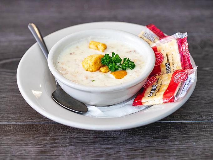 This isn't just clam chowder &ndash; it's a creamy bowl of ocean comfort that makes you wonder why you'd ever order anything else.