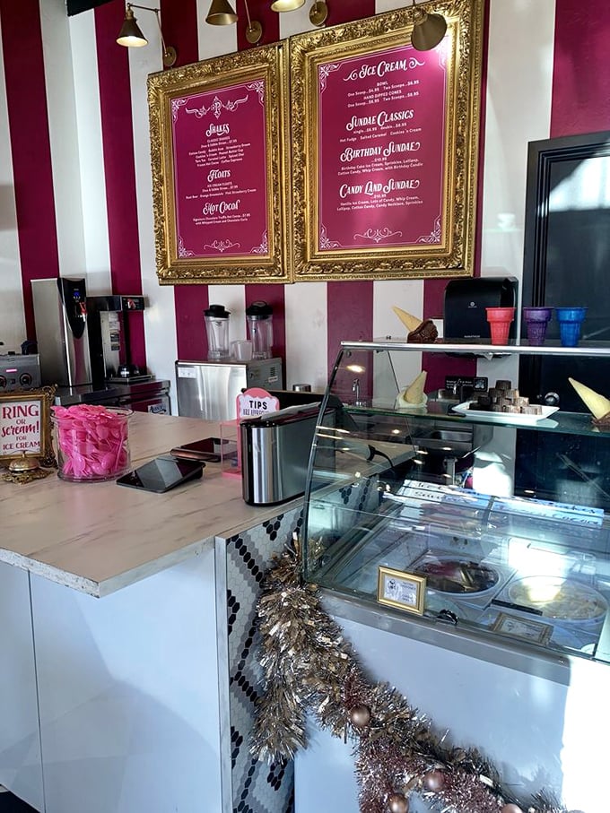 The counter experience feels like being granted an audience with royalty—if royalty ruled over a kingdom of frosting and sprinkles.