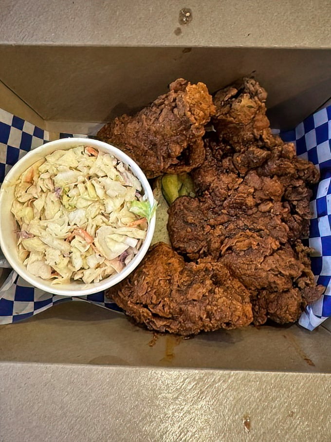 Dark meat devotees, rejoice! This crispy, cayenne-crusted chicken isn't just dinner&mdash;it's a religious experience with cooling slaw as your salvation.