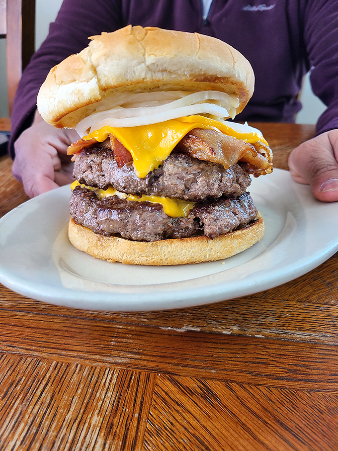 Behold the double cheeseburger in all its glory&mdash;a towering testament to the fact that sometimes more is exactly the right amount.