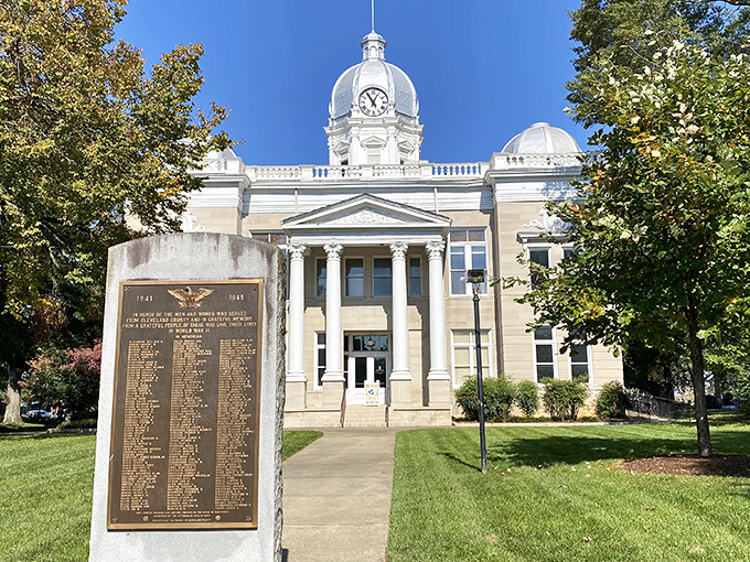 The historic Cleveland County Courthouse now houses the Earl Scruggs Center, where banjo history comes alive beneath that magnificent dome.