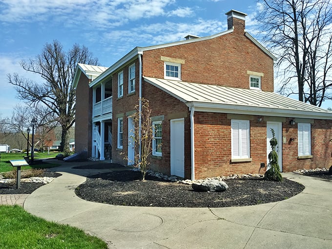 The Elisha Morgan Mansion whispers stories of yesteryear, its brick facade and white trim standing as elegant testimony to Fairfield's historical roots.