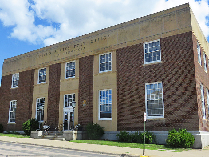 Ely's stately Post Office isn't just for mail &ndash; it's where wilderness trip permits begin and "wish you were here" postcards end.