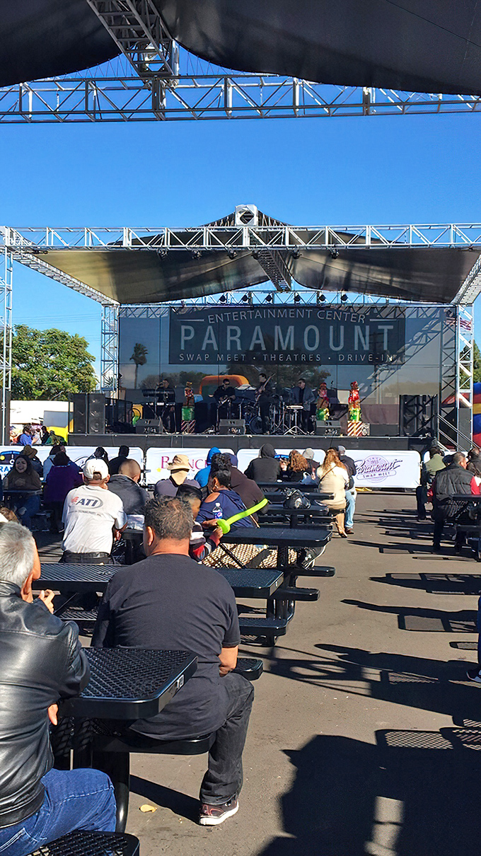 More than just shopping&mdash;the swap meet transforms into an entertainment hub where music and community create the perfect bargain-hunting soundtrack.