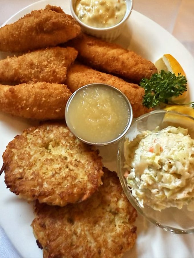 Golden-battered fish that shatters with each bite, potato pancakes with crispy edges, and coleslaw that cuts through it all&mdash;the holy trinity of Wisconsin Fridays.