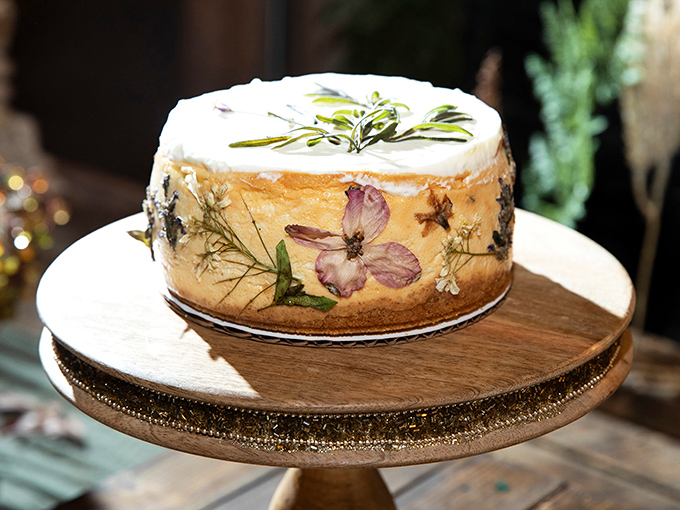 Not sure if this is a cheesecake or a botanical garden that happens to be edible. Those pressed flowers transform dessert into an art form that's almost&mdash;almost&mdash;too beautiful to eat.
