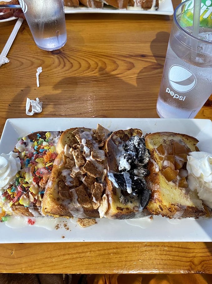 Behold the French toast flight&mdash;a breakfast sampler that lets you tour multiple flavor countries without leaving your seat.