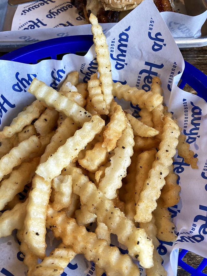 Crinkle-cut perfection that would make even the most disciplined dieter throw caution to the wind. Fries that deserve their own fan club.