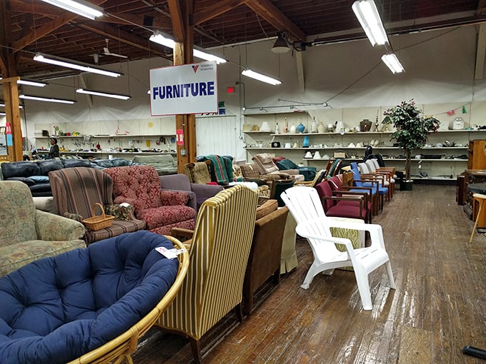 Couches with stories to tell line up like contestants at a beauty pageant, each vying to become the centerpiece of someone's living room.