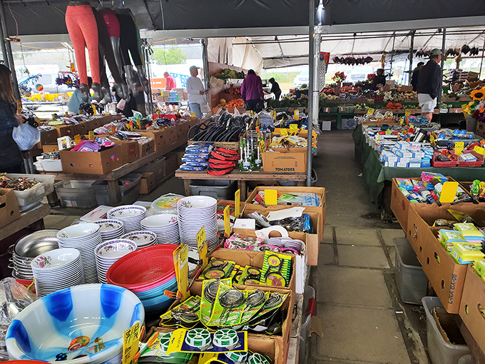 Organized chaos at its finest&mdash;this stall offers everything from household necessities to "where did you find that?" conversation starters.