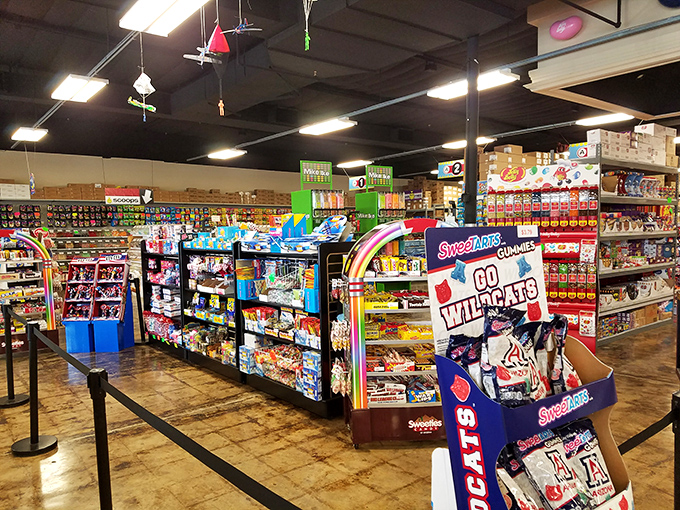 The gummy section&mdash;where adults suddenly remember every cartoon they watched before cell phones existed.